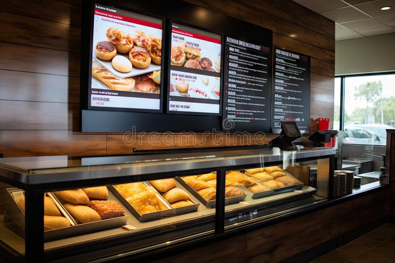 Drive-thru Window with Menu Board Offering a Variety of Easy and Quick ...