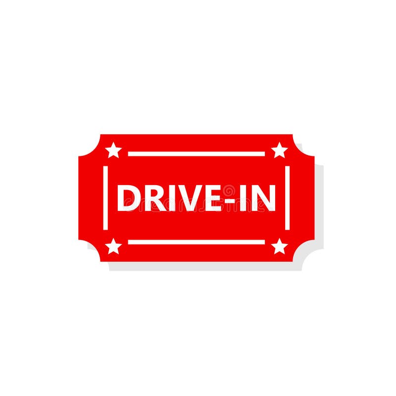 Drive-in Movie Sign Illustration Stock Vector - Illustration of caution ...
