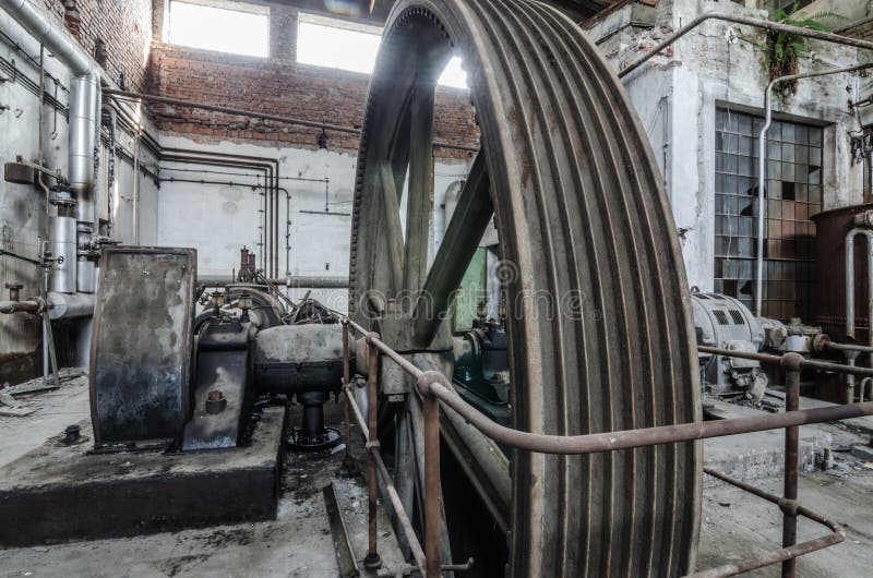 Drive Wheel in Paper Factory Stock Photo - Image of industry, facility ...