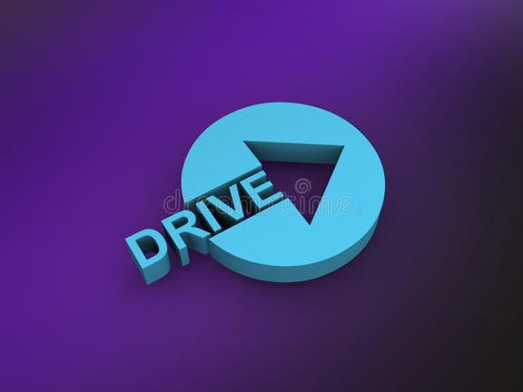 Drive Word Direction on Purple Stock Illustration - Illustration of ...