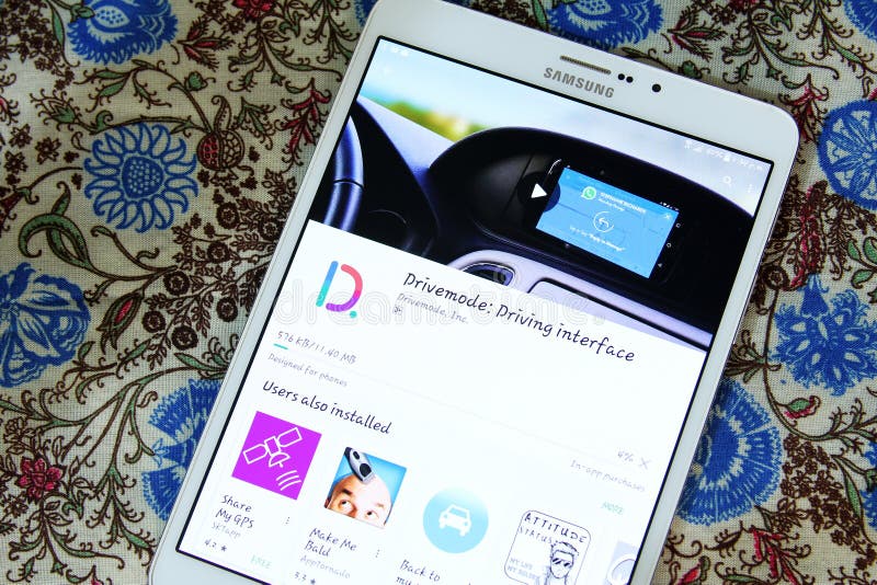 Drivemode , Driving Interface Mobile App Editorial Photo - Image of ...