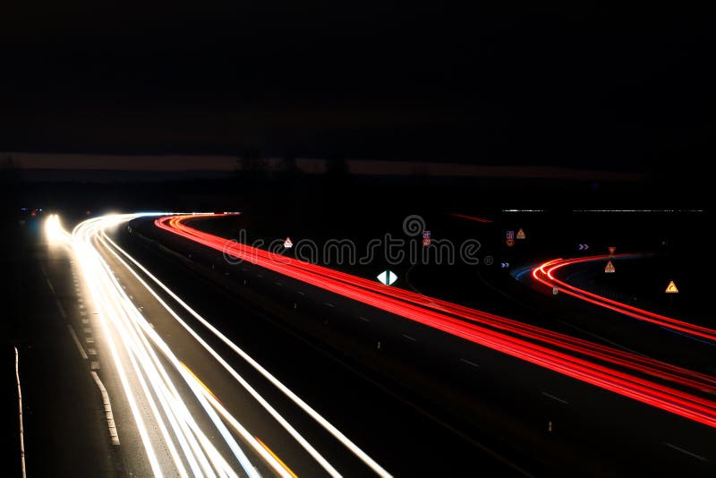 Highway Lightpainting. Abstract Road. Stock Photo - Image of city ...