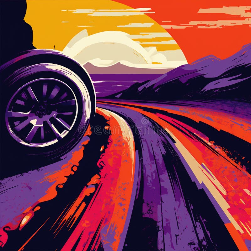 Driven Impressions: Expressing Freedom through Tire Marks Stock ...