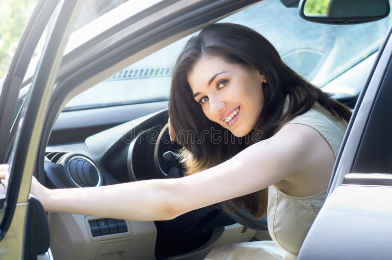 Driver stock image. Image of cute, stand, happy, automobile - 25519957