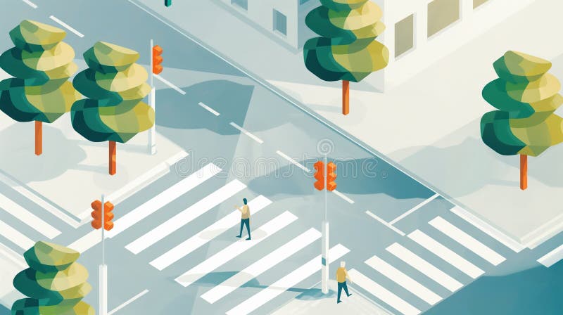 Driver Assisting a Pedestrian at a Busy Intersection, Community Care ...