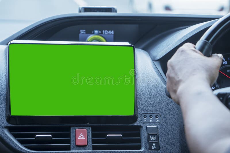 Driver with Blank Screen on GPS Navigation Device Stock Photo - Image ...