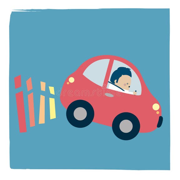 Driver braking vector stock vector. Illustration of businessman - 199806539