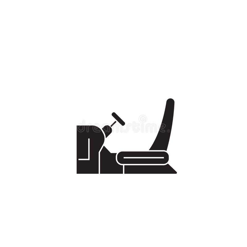 Driver Cabin Black Vector Concept Icon. Driver Cabin Flat Illustration ...
