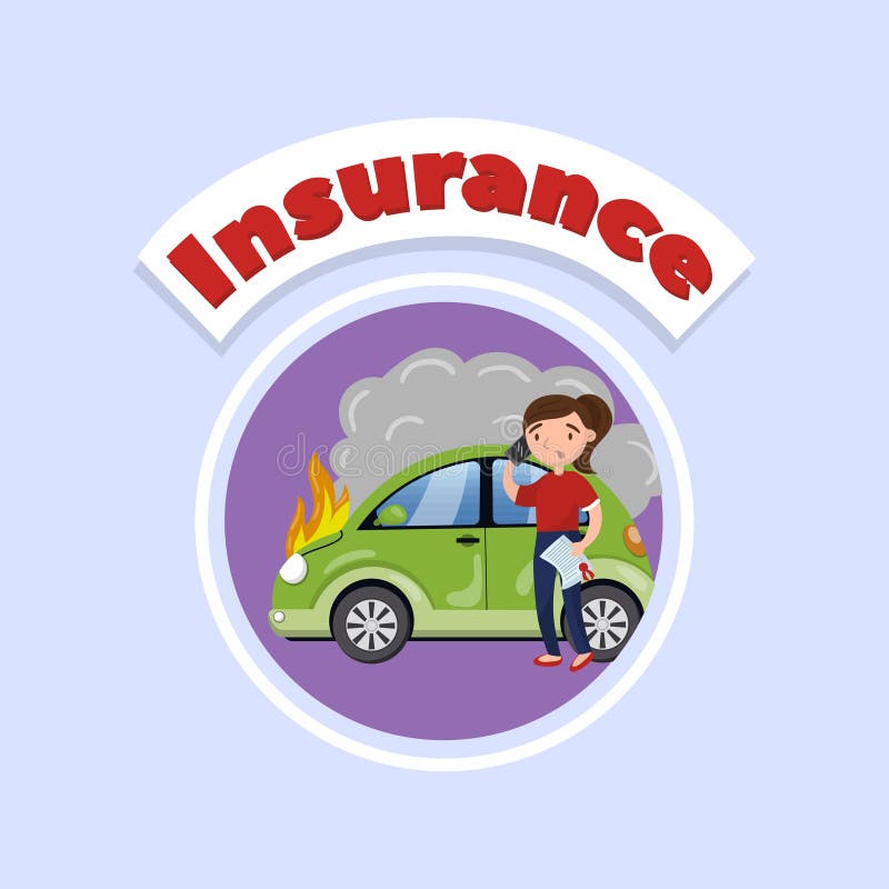 Driver Calling for Help after Car Accident, Car Insurance Concept ...