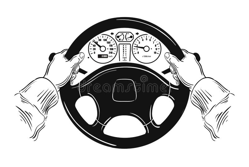 Steering Wheel Cartoon Hands Stock Illustrations – 212 Steering Wheel ...