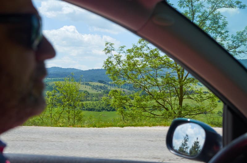 Driver while driving stock photo. Image of outside, destination - 164483070