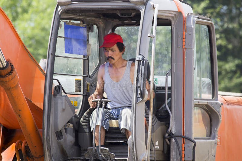 Excavator at the Construction Site. Stock Image - Image of hydraulic ...
