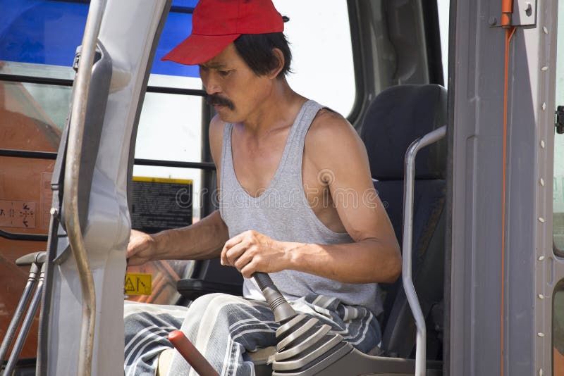 Excavator at the Construction Site Stock Photo - Image of earthmover ...
