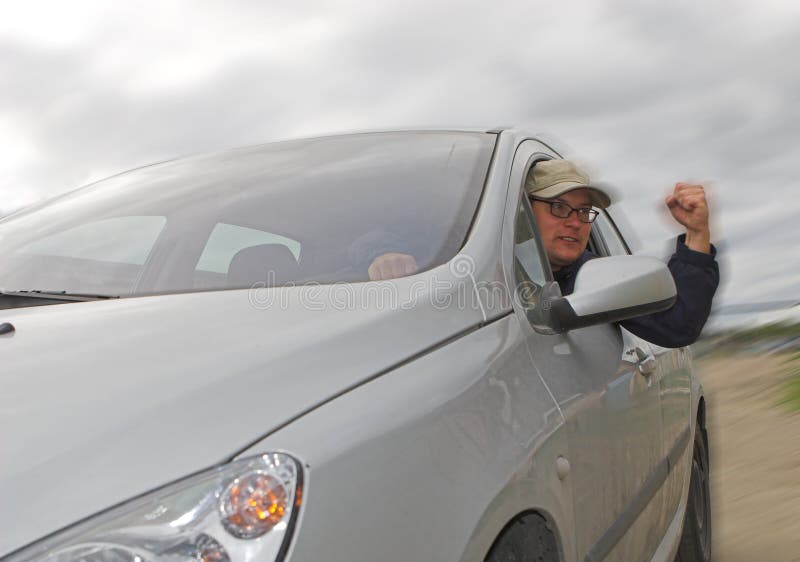 Angry Driver stock image. Image of male, irate, driving - 23210521