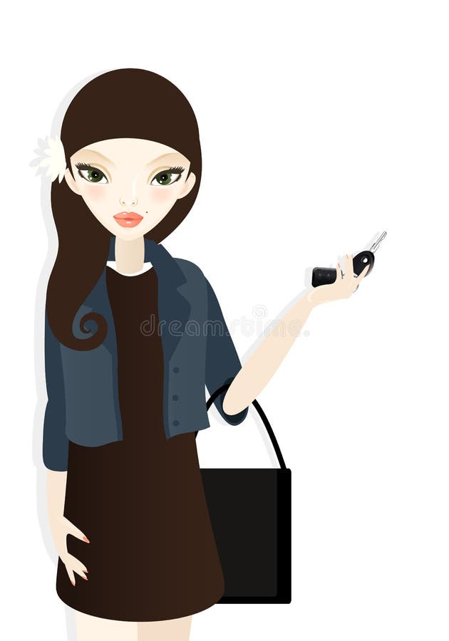 Driver girl#2 stock vector. Illustration of people, retro - 11415782