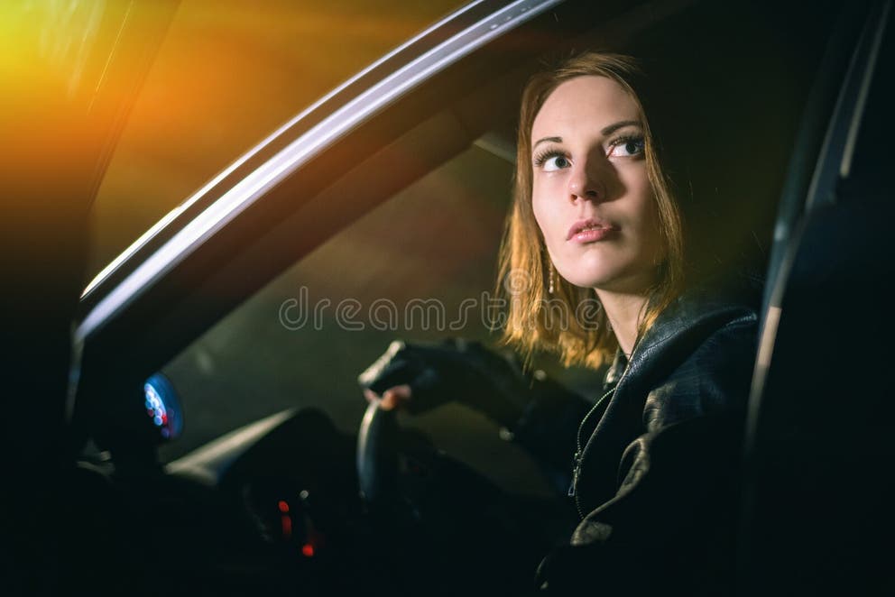 Driver stock photo. Image of pretty, racing, dark, auto - 185566784