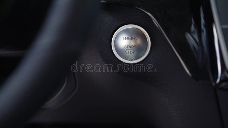 Driver Hand Pushes Engine Start Stop Button. Stock Stock Image - Image ... Driver Hand Pushes Engine Start Stop Button. Stock Stock Image - Image ...