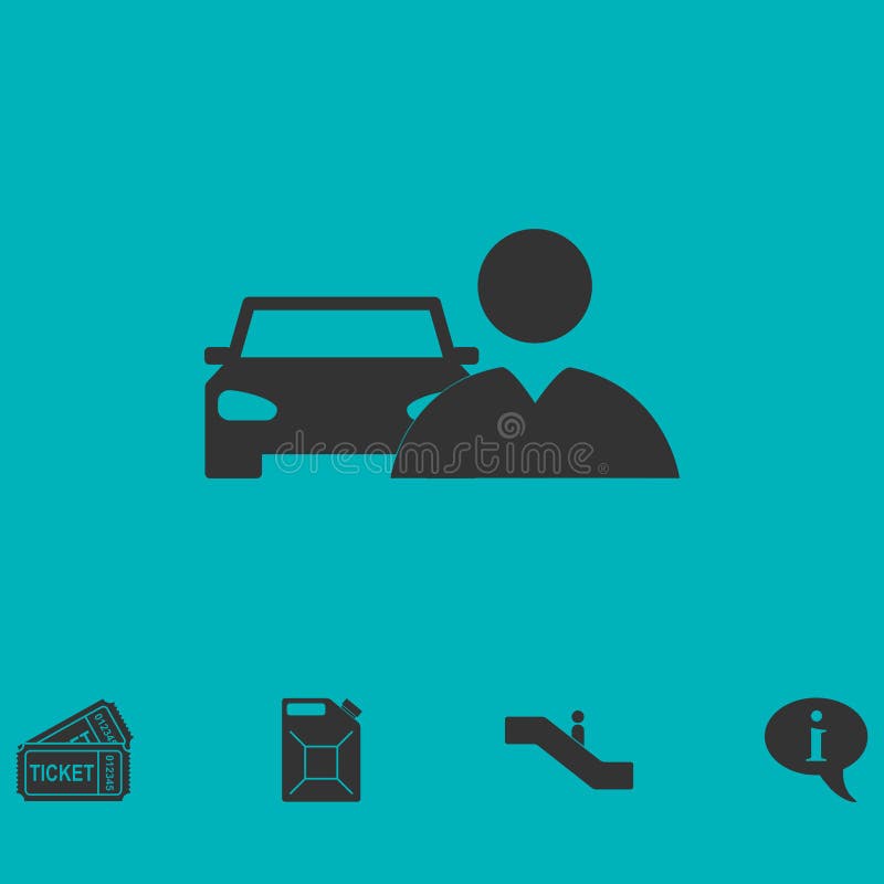 Driver icon flat stock vector. Illustration of motor - 137915571