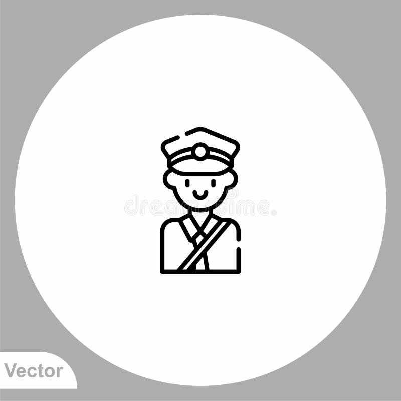 Driver Vector Icon Sign Symbol Stock Vector - Illustration of drive ...