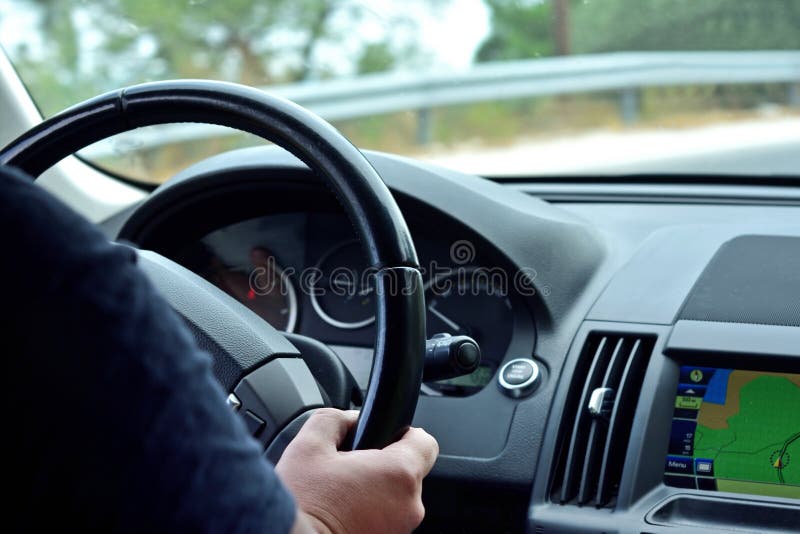 Driver inside car stock image. Image of gear, travel - 76087517