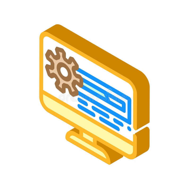 Driver Installation Repair Computer Isometric Icon Vector Illustration ...