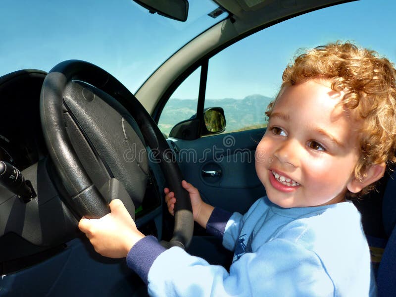 Driver kid stock image. Image of early, white, young - 13972301
