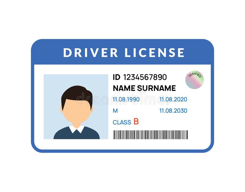 Driver Licence Icon. Driver Id Card Vector License Stock Vector ...