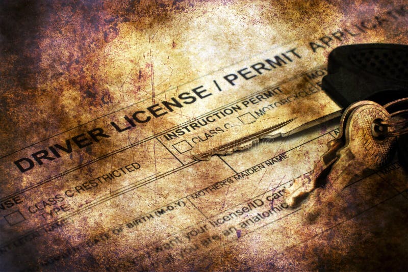 Driver License Application Grunge Concept Stock Illustration ...