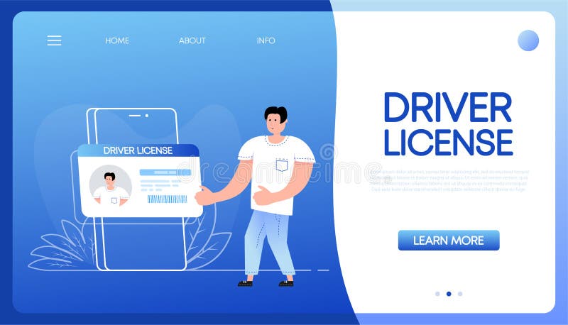 Driver License, Car Driving Licence. ID Card Template. Vector ...