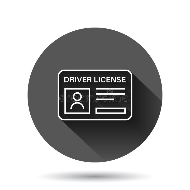 Driver License Icon in Flat Style. Id Card Vector Illustration on White ...