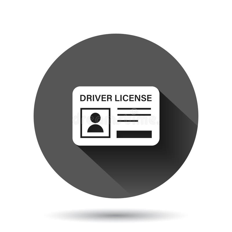 Driver License Icon in Flat Style. Id Card Vector Illustration on White ...
