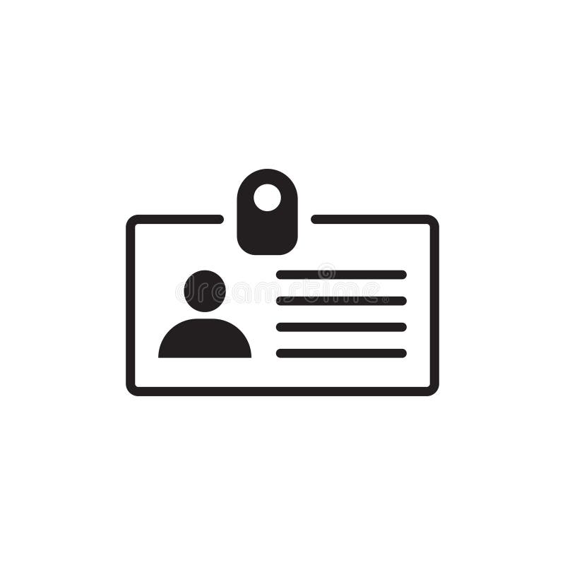 Driver License Icon in Flat Style. Identification Document Vector ...