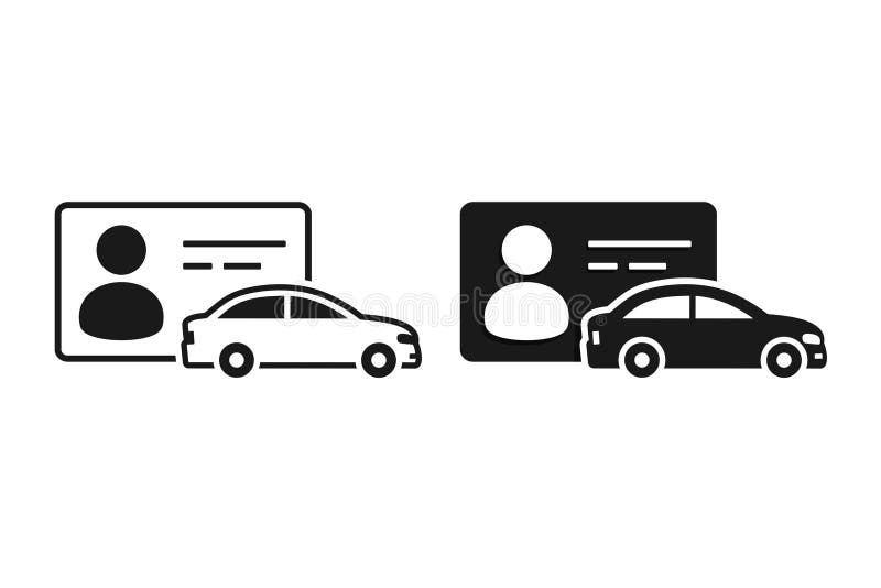 Driver License Icon. Illustration Vector Stock Vector - Illustration of ...