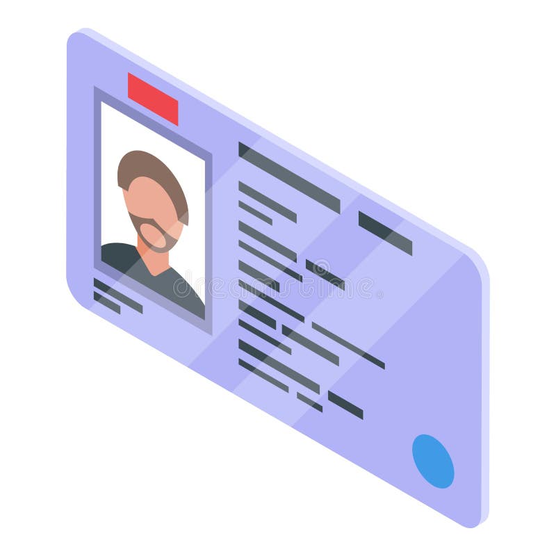 Woman Driver License Card, Cartoon Style Stock Vector - Illustration of ...