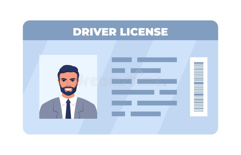 Driver License ID Card. Personal Info Data. Identification Document ...