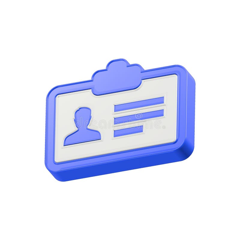 Driver License, Id Card, Plastic Card, Badge Icon 3d Stock Photo ...