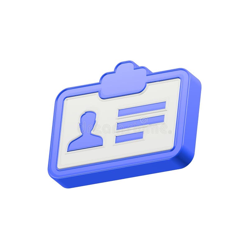 Driver License, Id Card, Plastic Card, Badge Icon 3d Stock Image ...