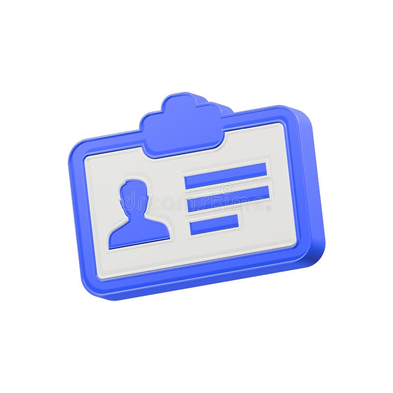 Driver License, Id Card, Plastic Card, Badge Icon 3d Stock Image ...