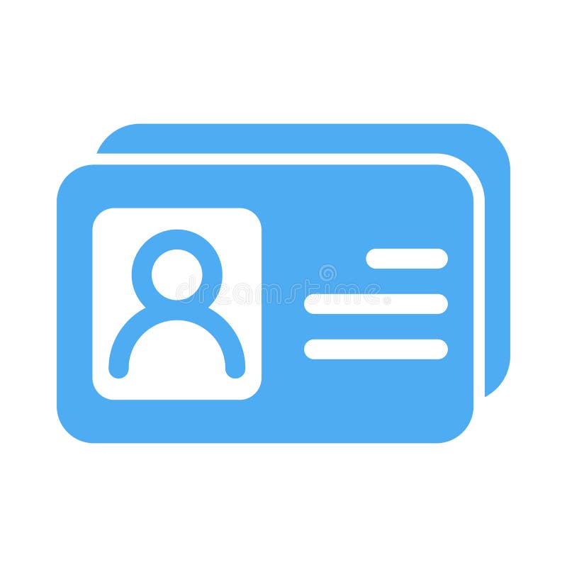 Driver License, Id Card and Plastic Card Icon. Identification Card ...