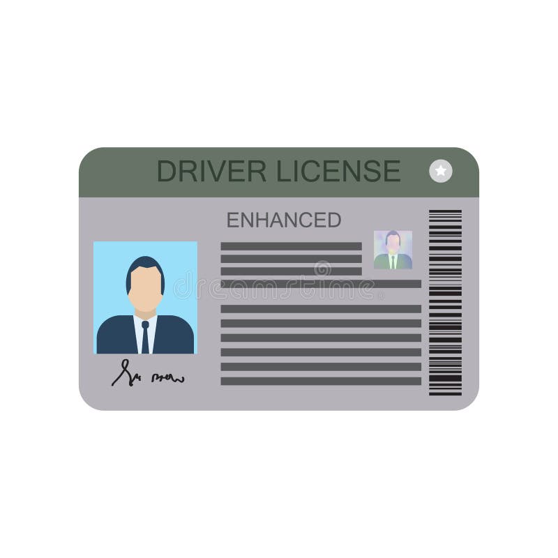 Driver License Plastic Id Card Stock Vector - Illustration of data ...