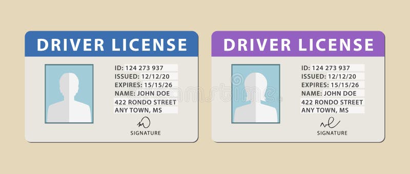 Driver licenses stock vector. Illustration of background - 84441726
