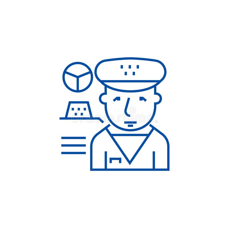 Driver Line Icon Concept. Driver Flat Vector Symbol, Sign, Outline ...