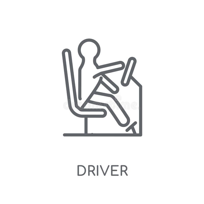 Driver Linear Icon. Modern Outline Driver Logo Concept on White Stock ...