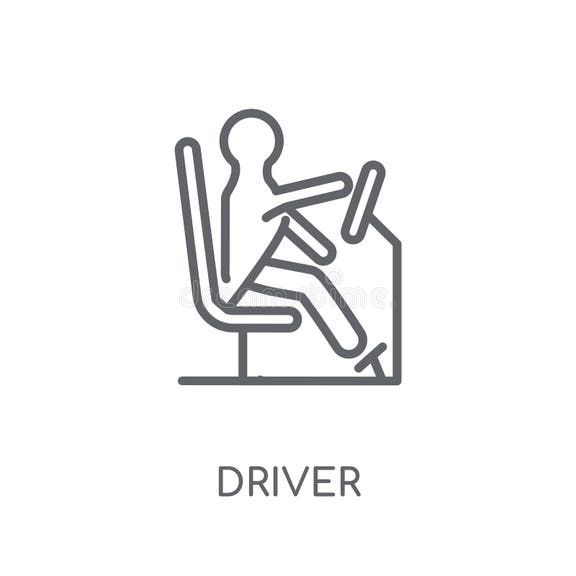Driver Linear Icon. Modern Outline Driver Logo Concept on White Stock ...