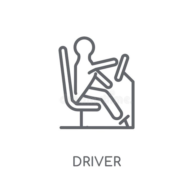 Driver Linear Icon. Modern Outline Driver Logo Concept on White Stock ...