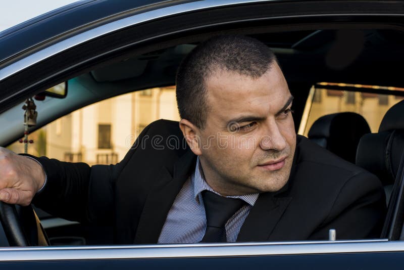 Business man with iPad stock image. Image of driver, limousine - 39505959
