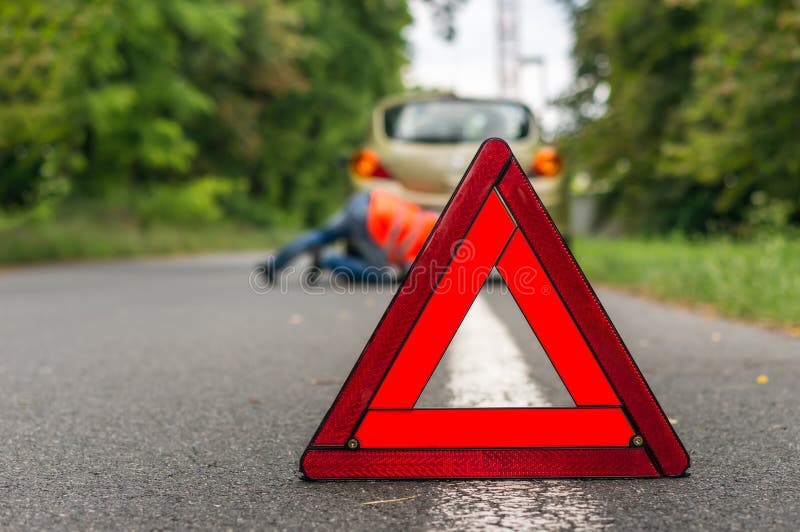 Driver Lying Under the Broken Car Stock Image - Image of safety ...