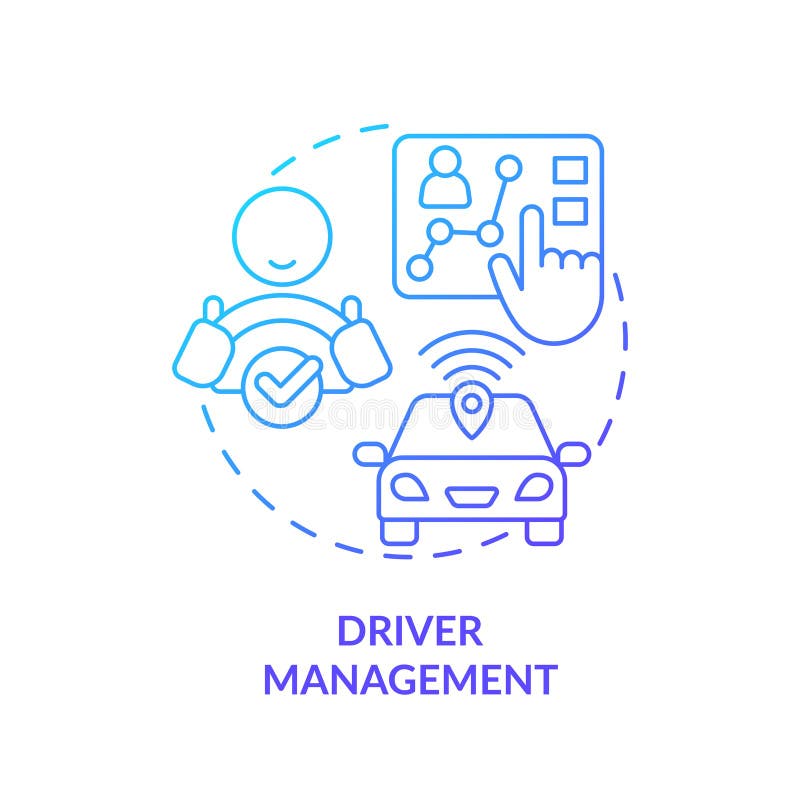 Driver Management Blue Gradient Concept Icon Stock Vector ...