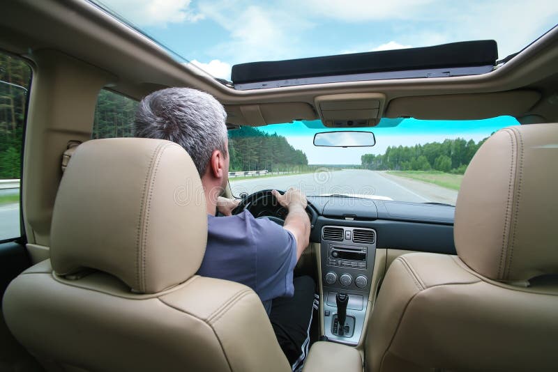 Car driving on road stock photo. Image of distance, controls - 33959812