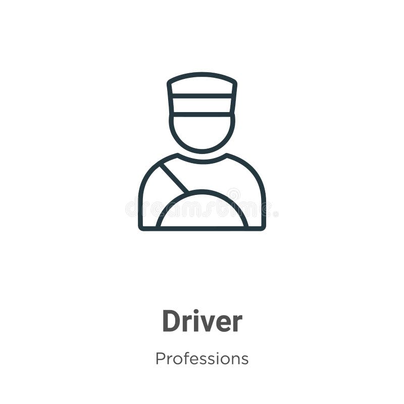 Driver Line Icon Concept. Driver Flat Vector Symbol, Sign, Outline ...